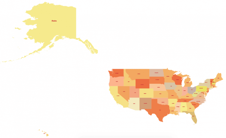 USA vector map (detailed map of the United States) – Maptorian