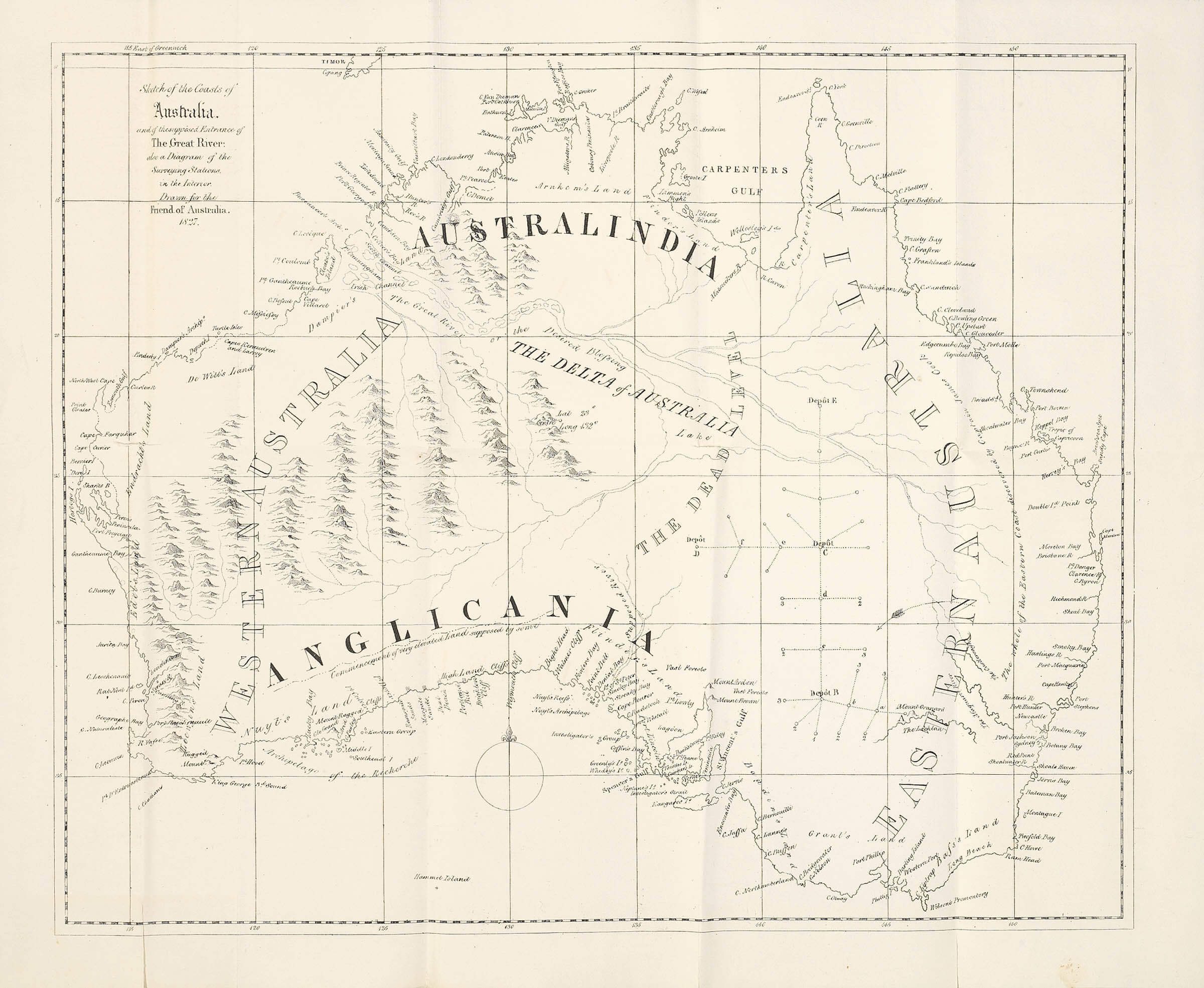 An imaginary inland sea in Australia – Maptorian